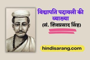विद्यापति पदावली के पदों की व्याख्या | vidyapati pad - HINDI SARANG