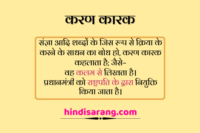 कारक की परिभाषा, भेद एवं उदाहरण | karak - HINDI SARANG