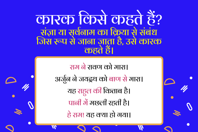 कारक की परिभाषा, भेद एवं उदाहरण | karak - HINDI SARANG